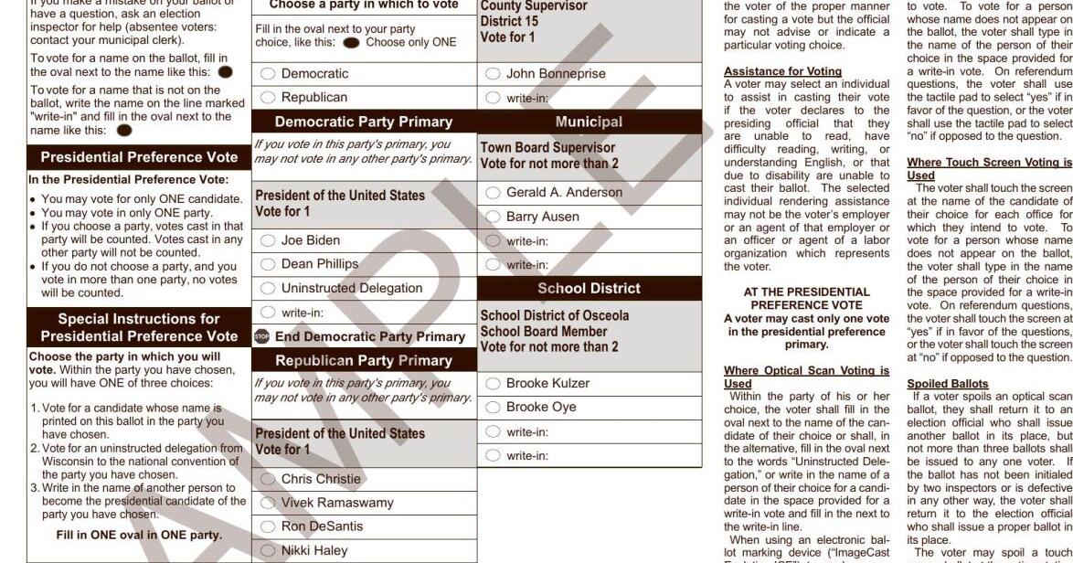 Polk County Clerk - Notice of Spring Election and Sample Ballots ...