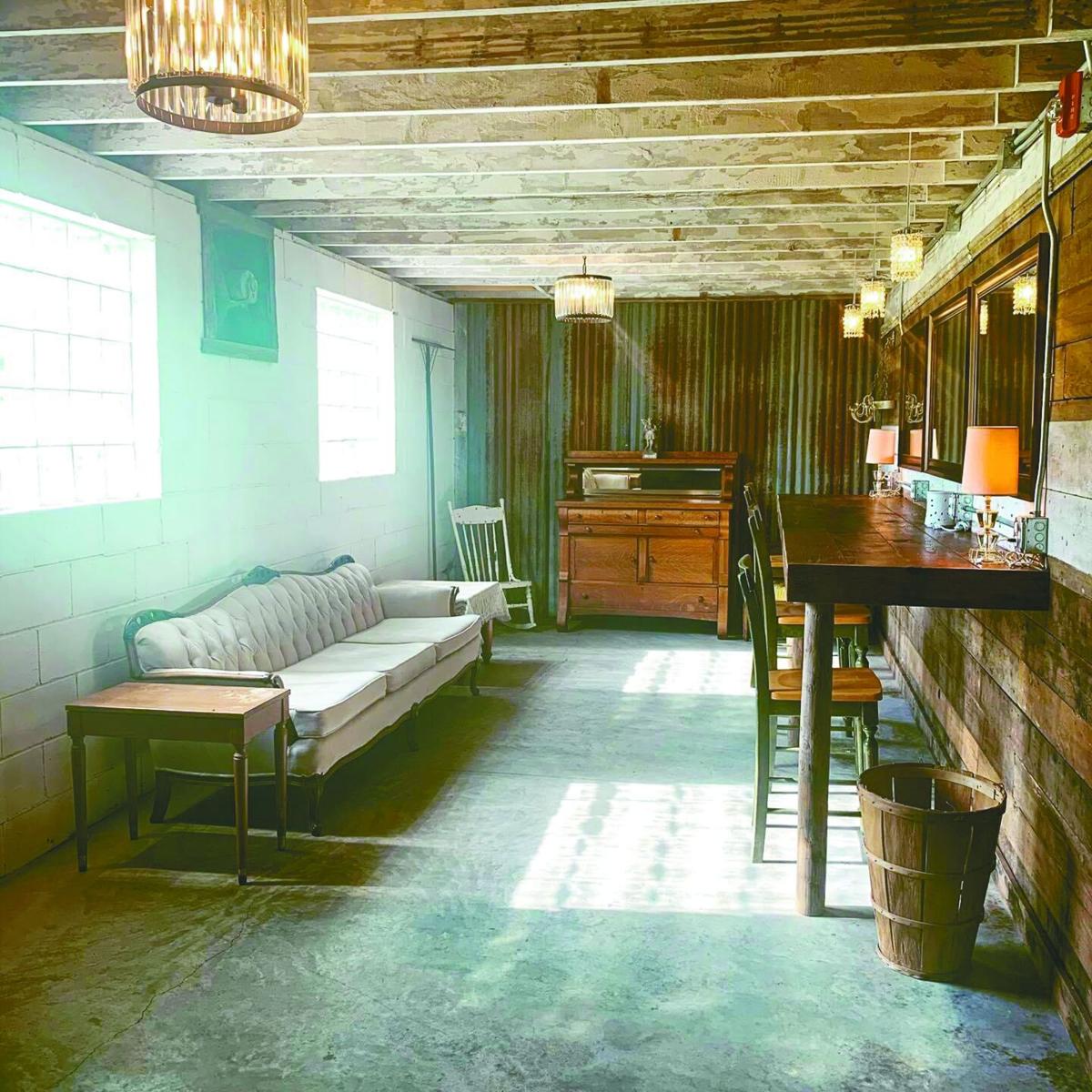 rustic dressing room