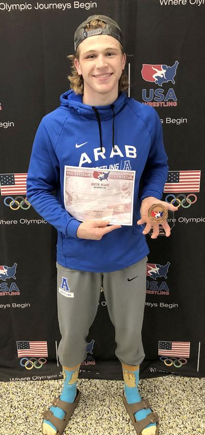 Wrestling: Arab's Caleb Roe finishes 6th in national tournament ...