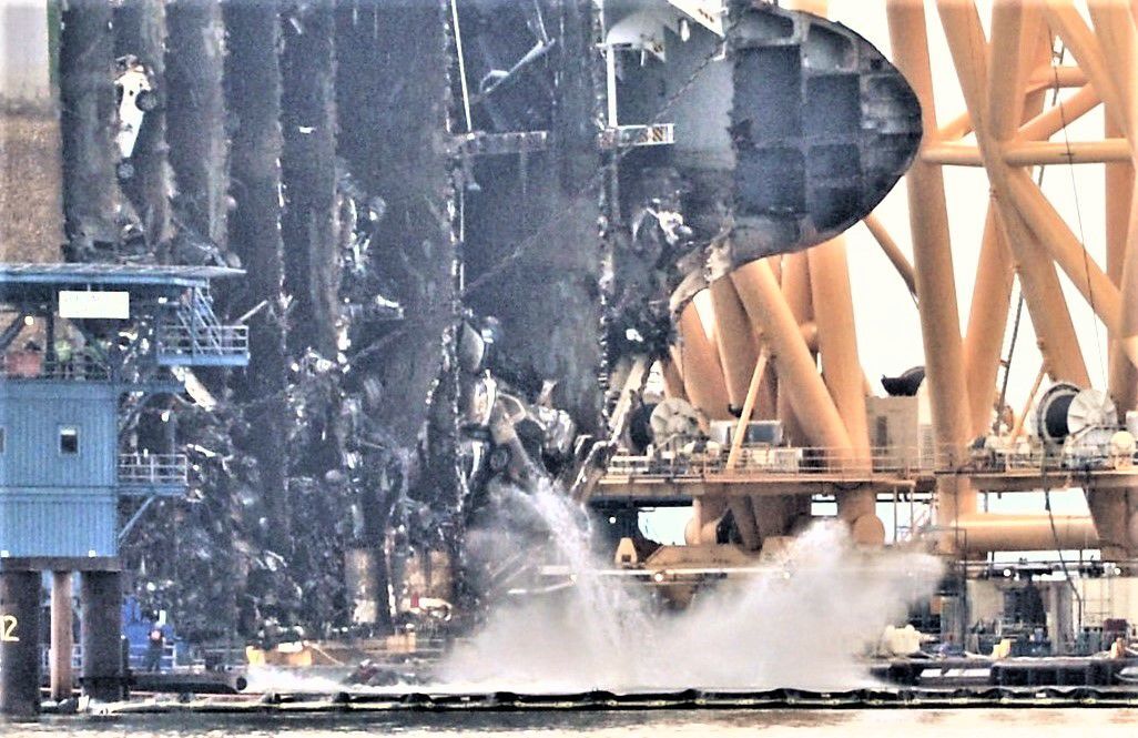 Update: First cut on the shipwrecked Golden Ray complete | Local News ...