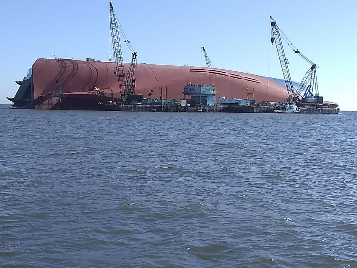 Up close view of shipwrecked Golden Ray is in the details | Local News ...
