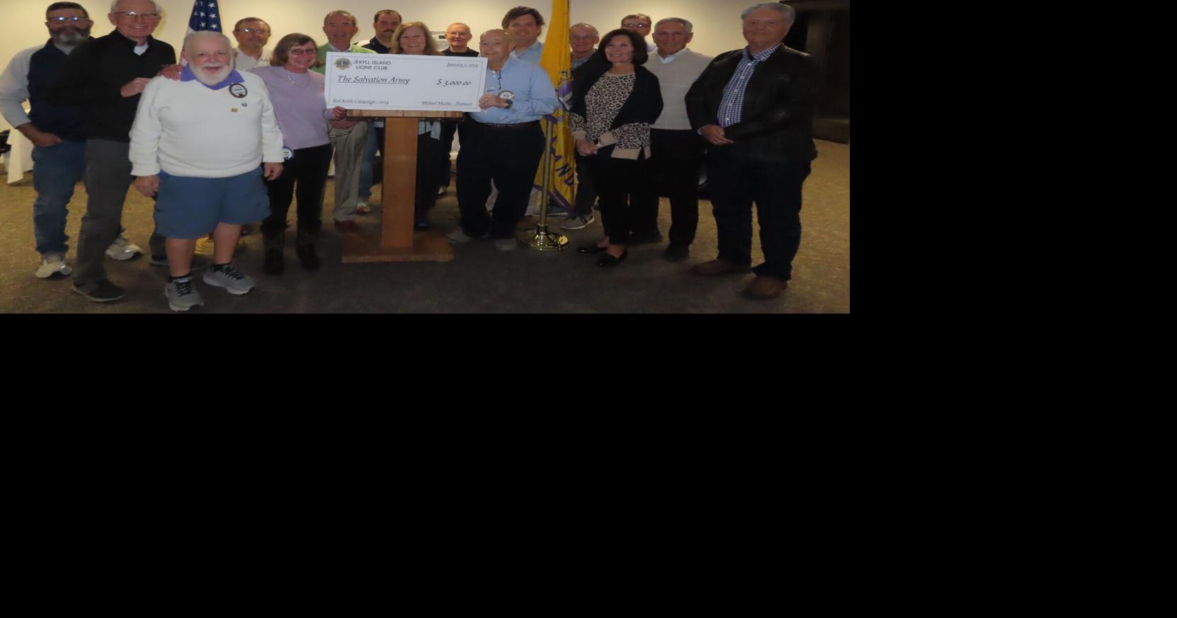 Jekyll Lions donate check, plan blood drive | Community Life ...