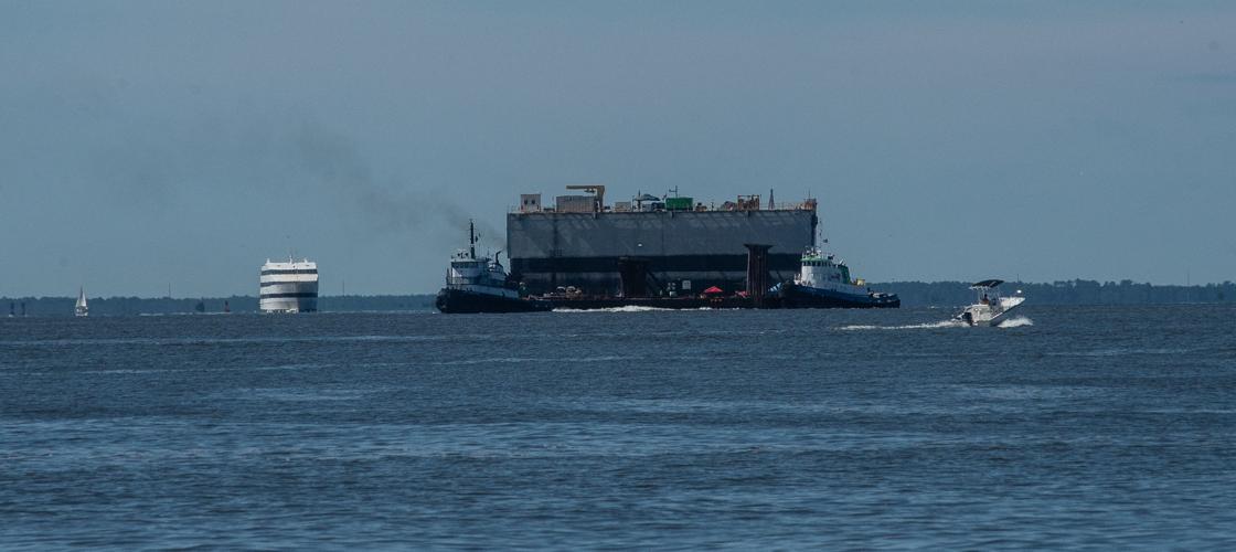 New cradle receives Golden Ray shipwreck section for transport | Local ...