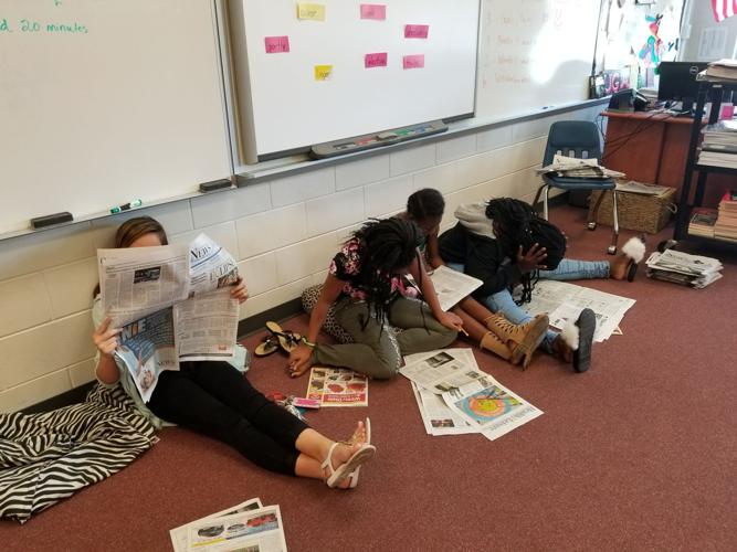 Glynn Middle students learning how to navigate a newspaper | Newspapers ...