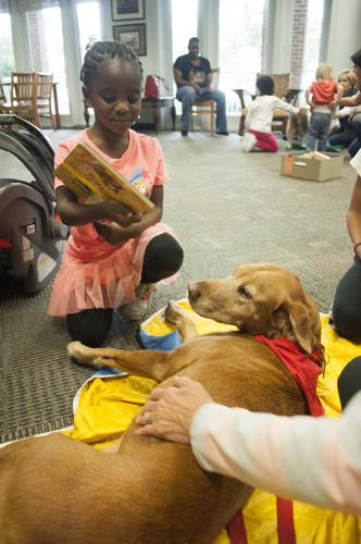 Library program invites students to read to therapy dogs | Local News ...