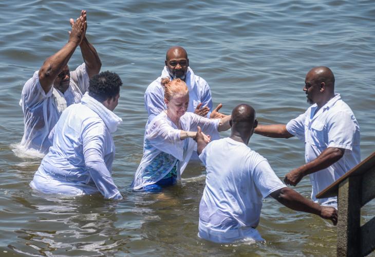 Group holds open water baptism at Neptune Park | Local News ...