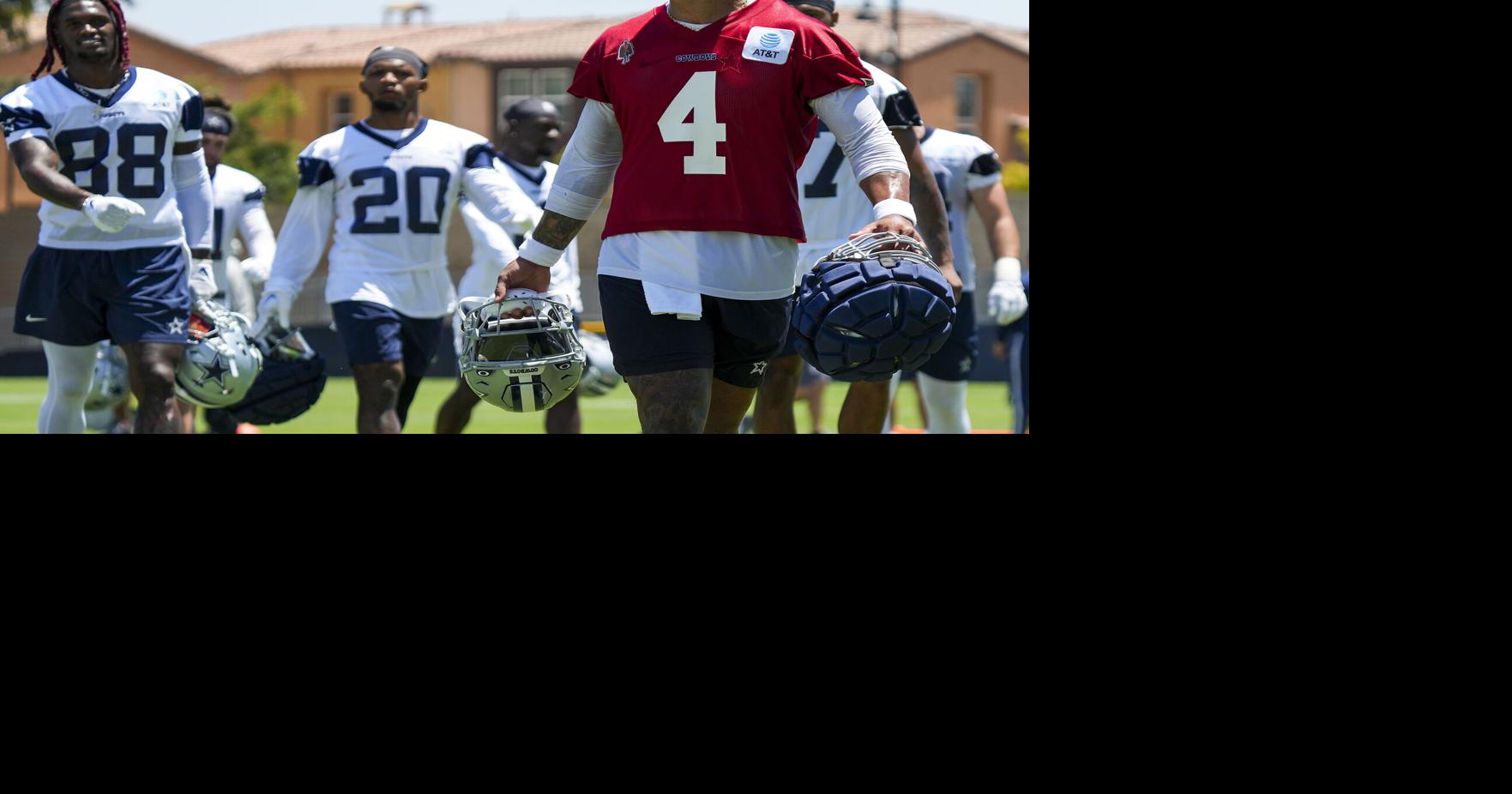 Trevon Diggs lashes out at Dak Prescott at Cowboys camp in Oxnard. No ...