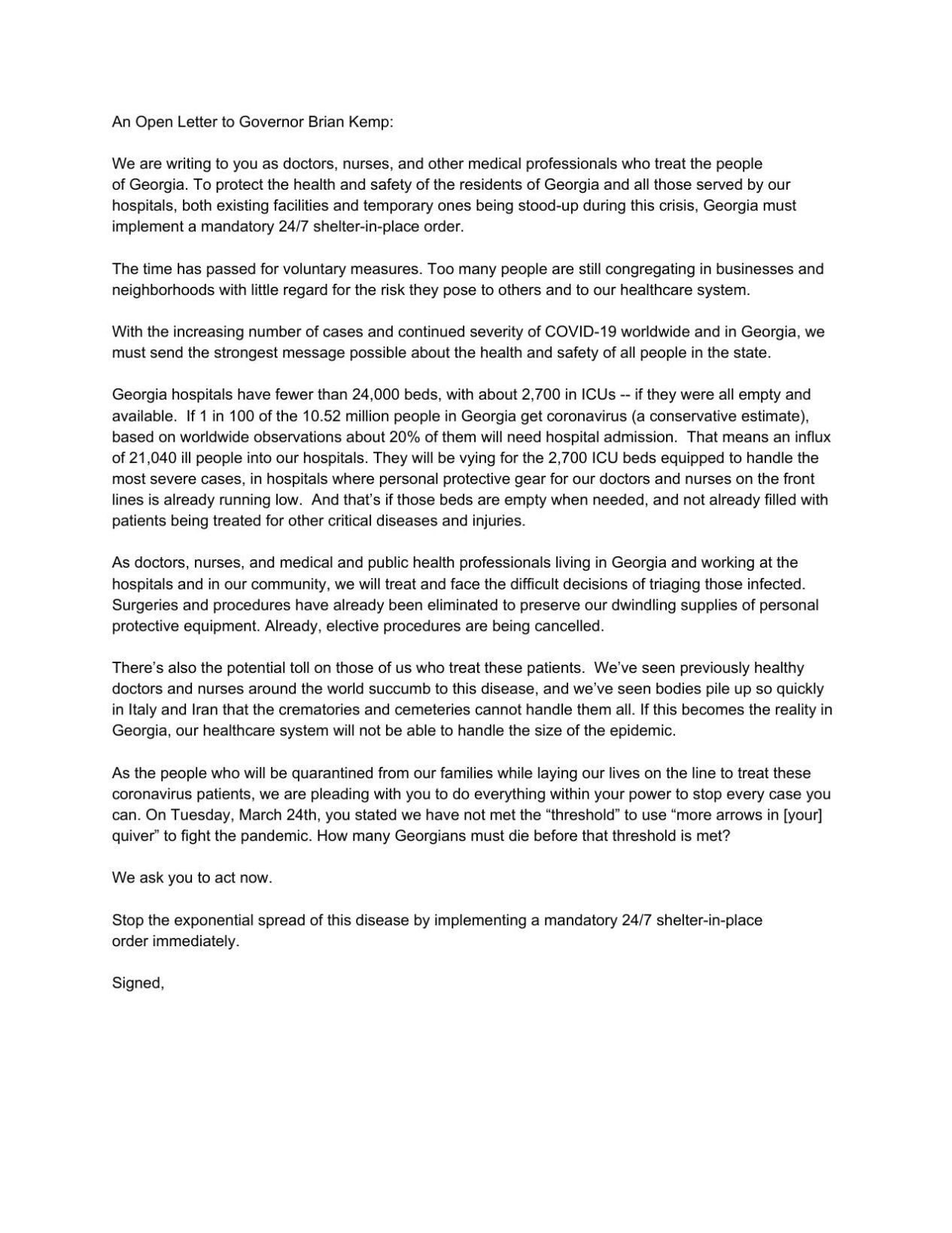 Open Letter Thebrunswicknews Open Letter Thebrunswicknews
