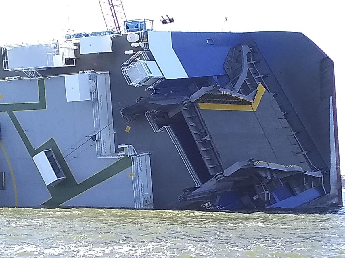 Up close view of shipwrecked Golden Ray is in the details | Local News ...