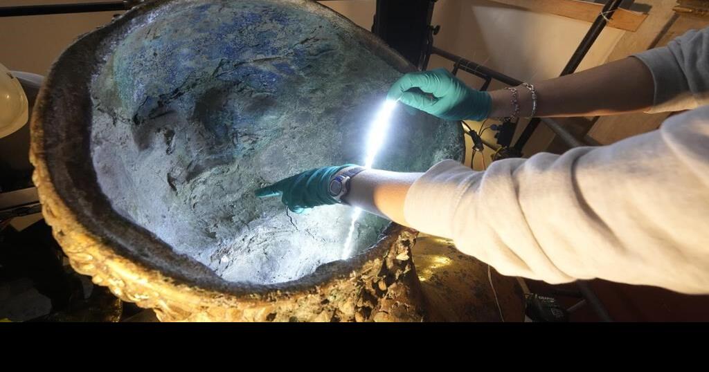 Vatican experts uncovering gilded glory of Hercules statue struck by ...