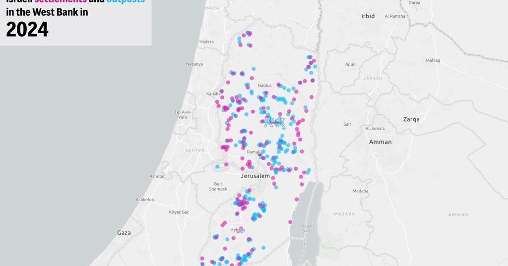 A look at how settlements have grown in the West Bank over the years ...