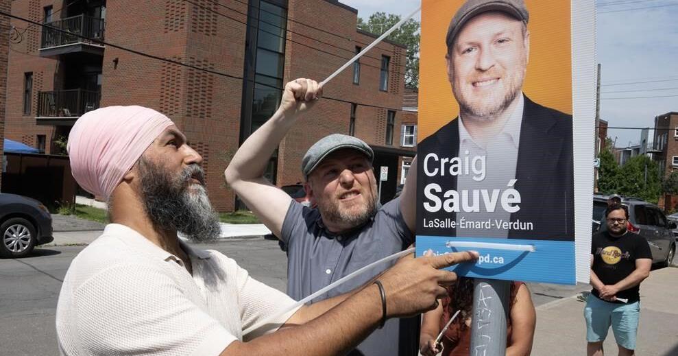 No photos of Trudeau on campaign signs in Montreal riding ahead of ...