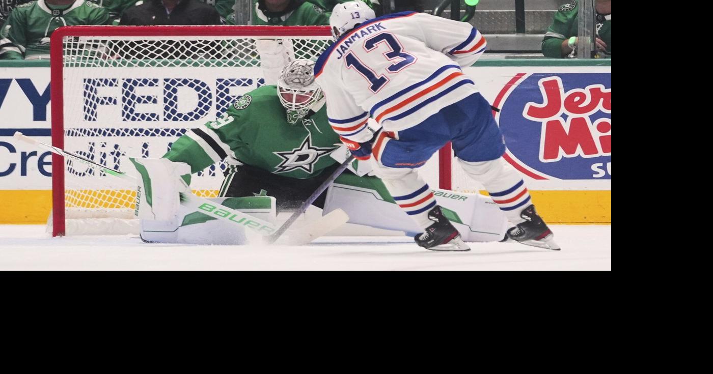 Stars pull goalie Oettinger after Oilers score on 1st 2 shots in Game 5 ...