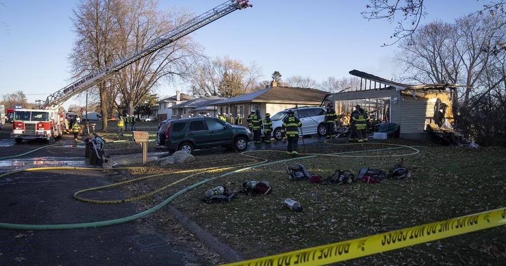 A house explodes and bursts into flames in Minnesota, killing at least ...