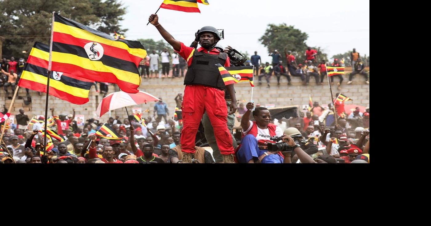 Photos show voters going to the polls in Uganda's presidential election ...