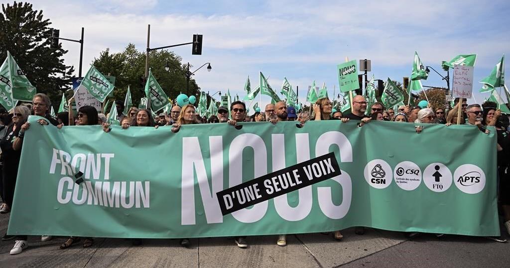 Quebec public-sector unions continue to see strong support for strike ...