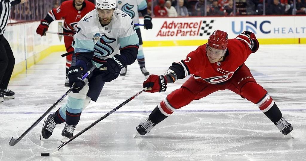 Kraken's Jordan Eberle out vs. Avalanche after suffering cut on leg from skate blade | Sports ...