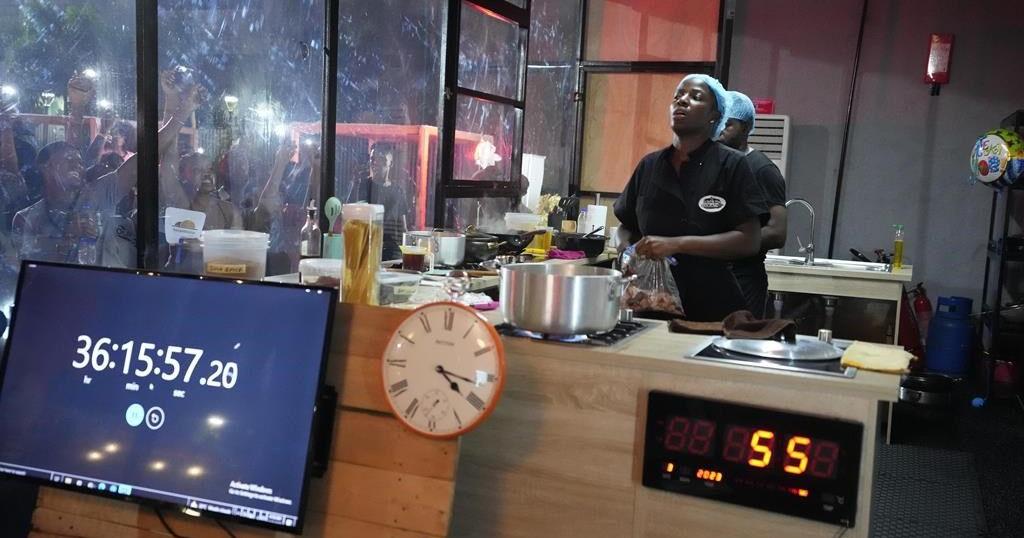 Nigerian chef cooks nonstop for 100 hours to set new global record ...