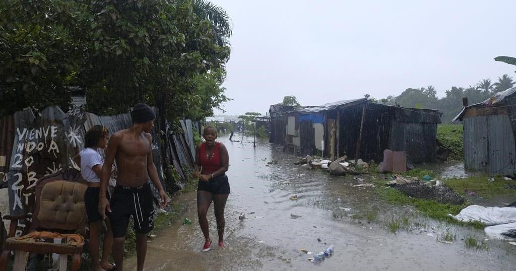 Dominican officials inspect damage inflicted by Tropical Storm Franklin ...