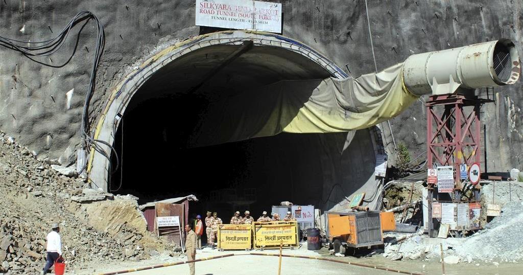 New drill bores deeper into tunnel rubble in India to create an escape ...
