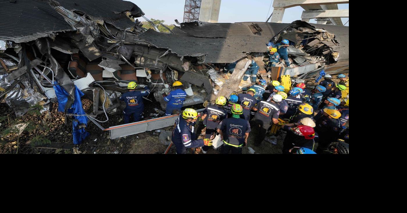 Photos show rescue work after train derailment in Thailand | World News ...