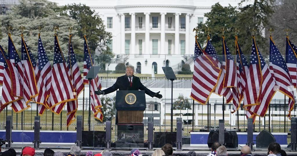 Harris is speaking at the same spot where Trump fanned anger on Jan. 6 ...