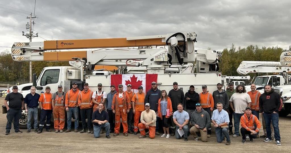 Nova Scotia Power crew on the ground assisting with power restoration ...