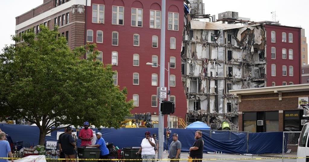 Crews begin demolishing remains of collapsed Iowa building | World News ...