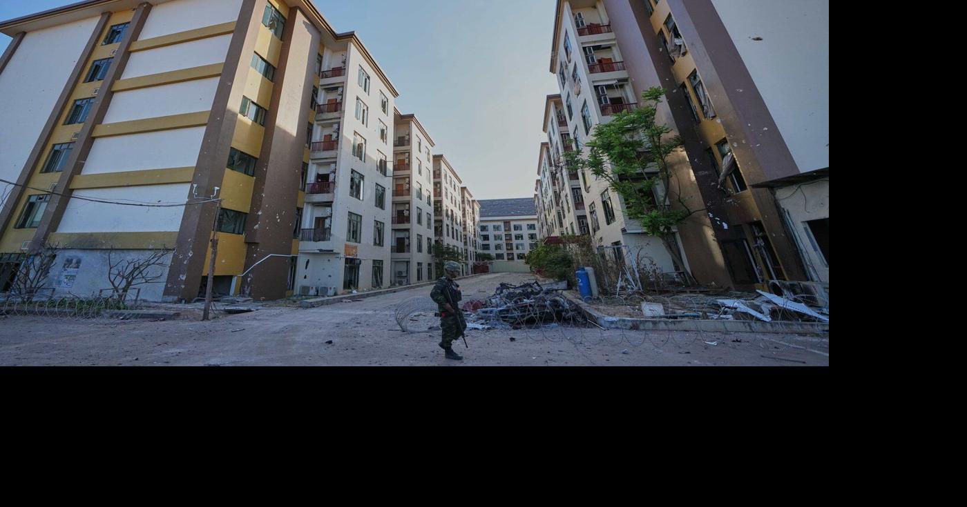 Photos show a former scam compound at the Thai-Cambodian border | World ...