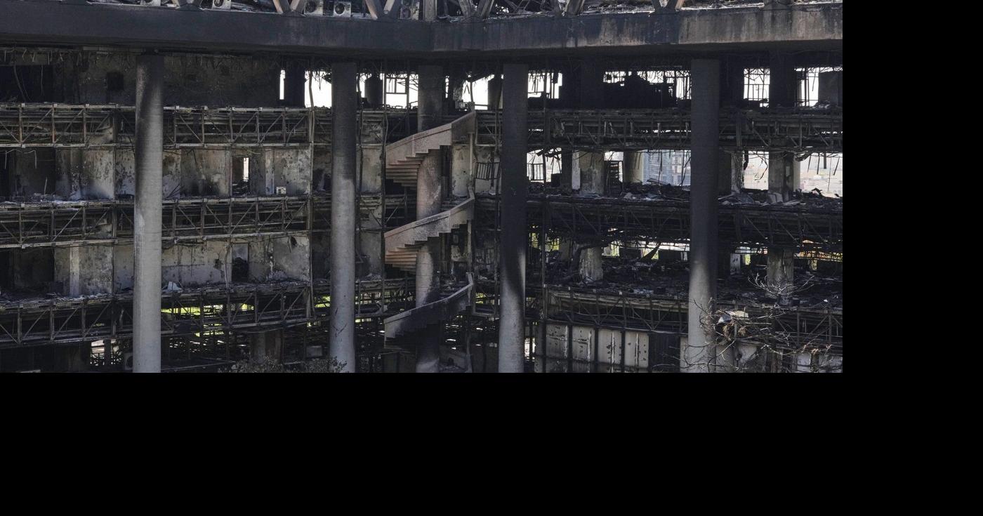 Photos of the aftermath of an Israeli strike on the headquarters of ...