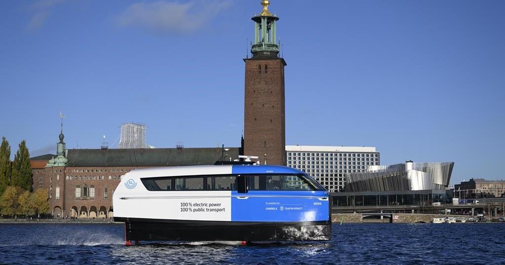 An electric hydrofoil ferry offers cleaner journeys among Stockholm's ...