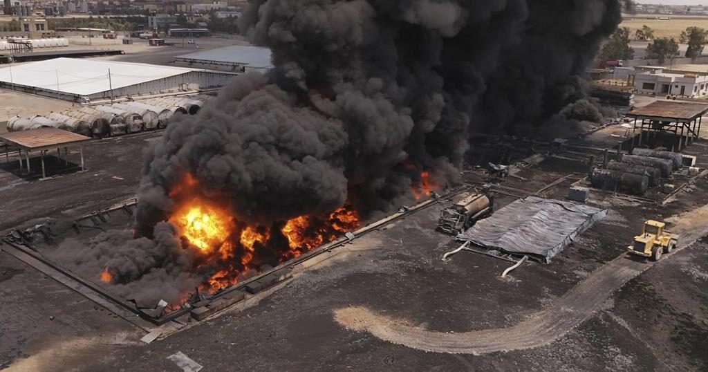 Firefighters battle massive fire at northern Iraq oil refinery | World ...
