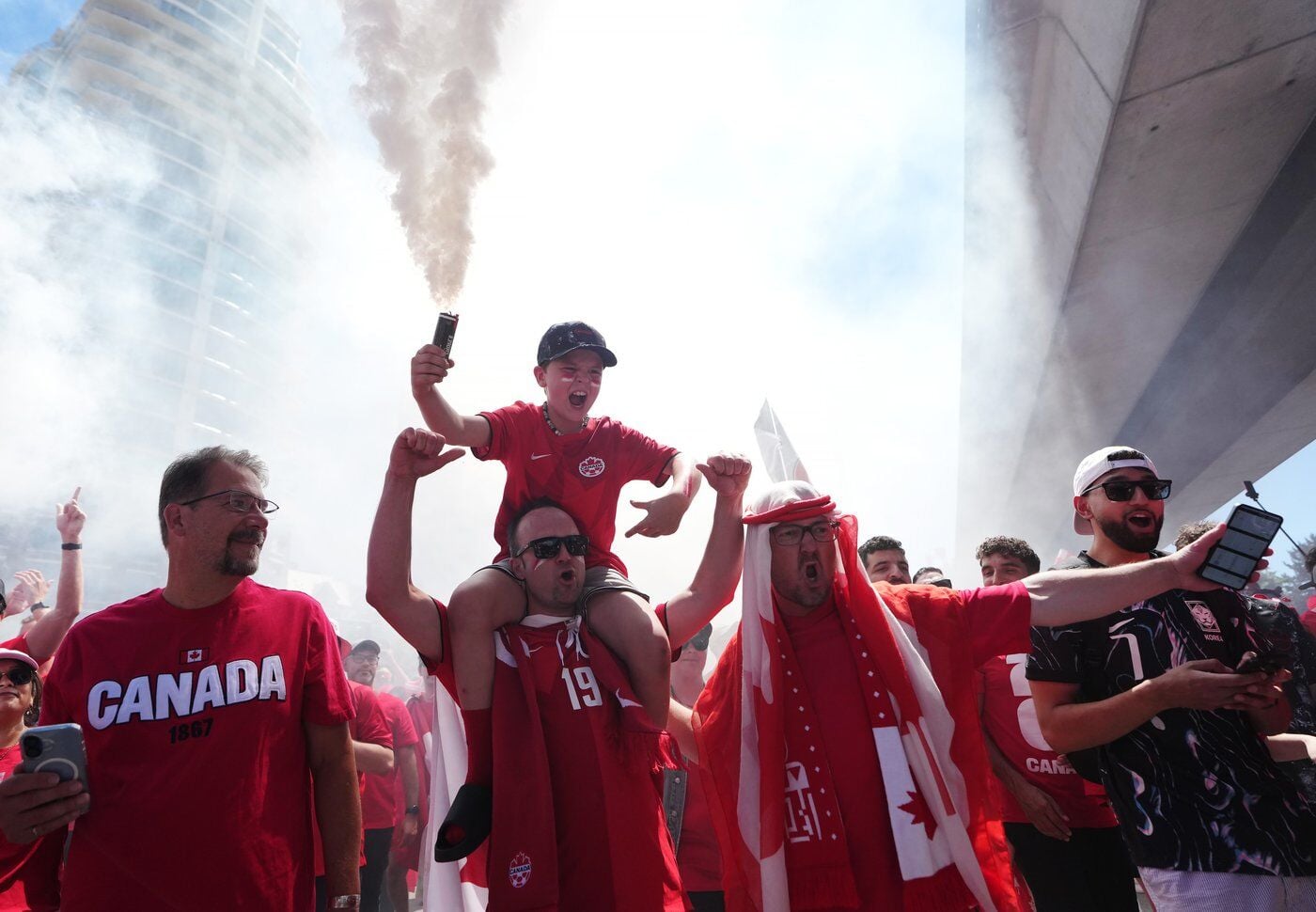 World Cup fans in Vancouver painting the town red after Canada gorges ...