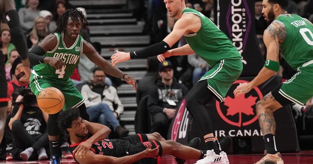 Jayson Tatum powers Celtics past Raptors 105-96; Toronto drops fourth ...