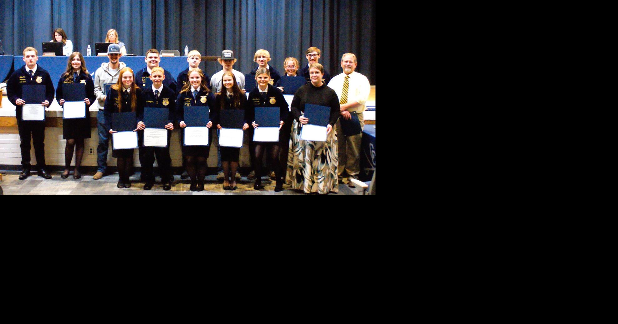 FFA given certificates recognizing state-level honors earned | News ...