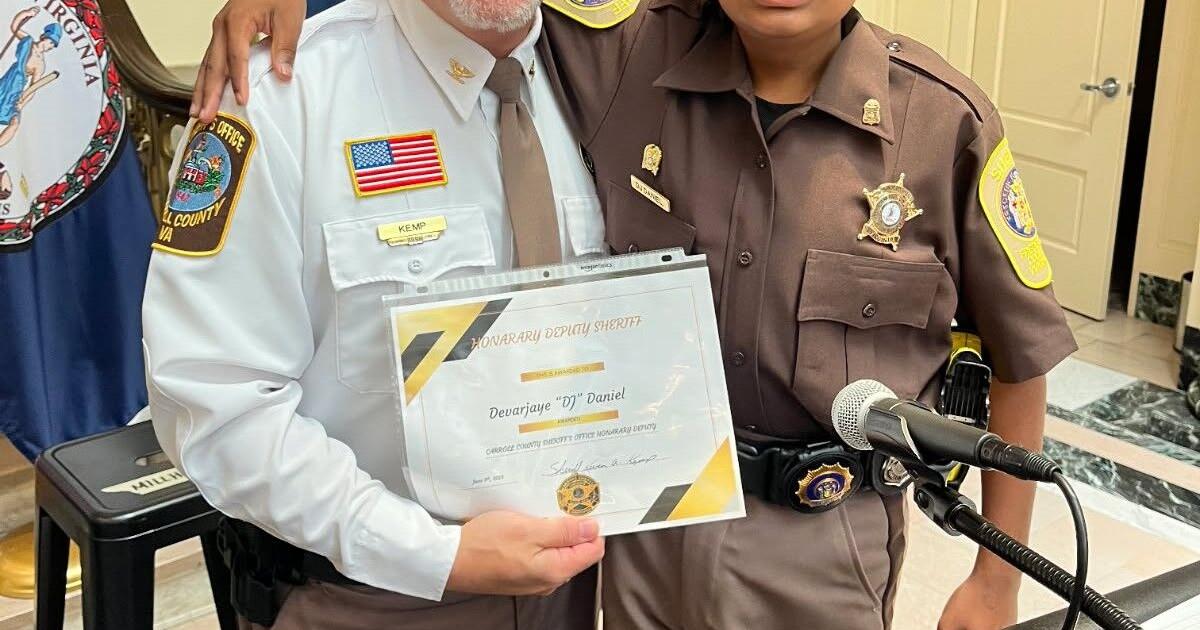 Daniel sworn in as Honorary Carroll Sheriff's Deputy | Police ...