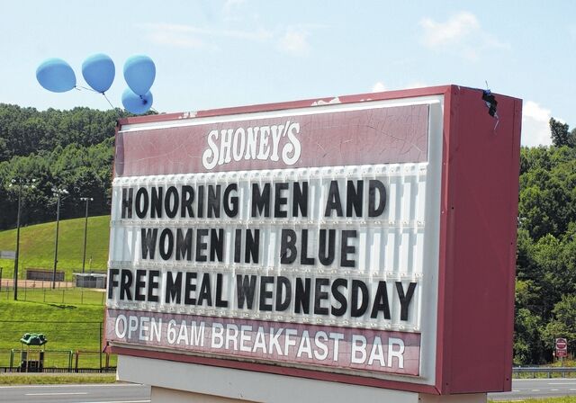 Shoney’s thanks local law enforcement with free meal day | Local News ...