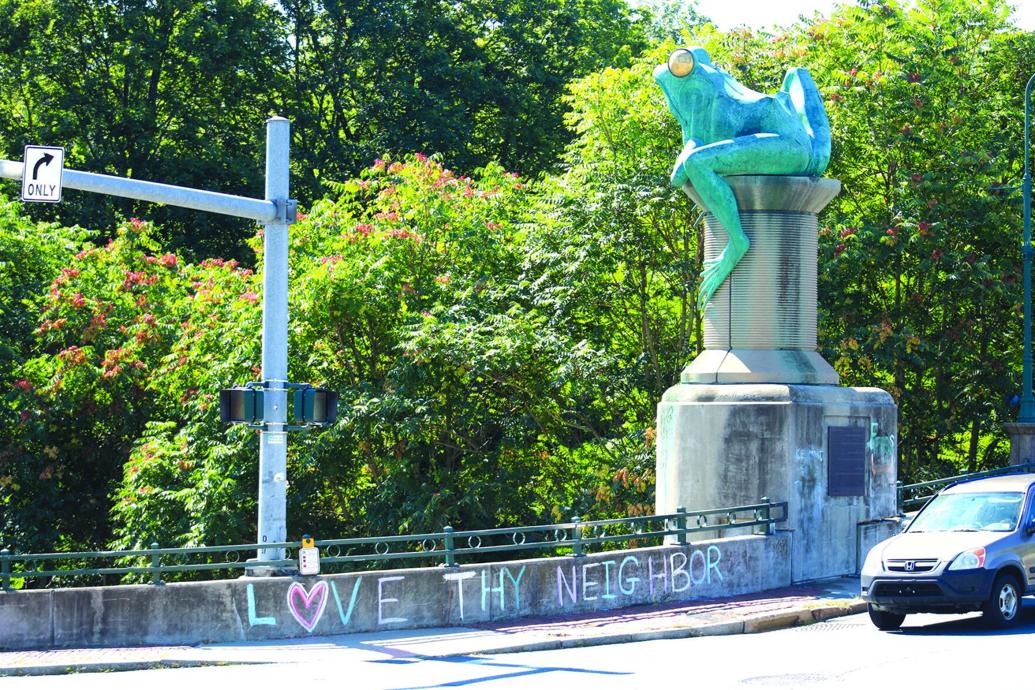 Free speech or vandalism? Frog Bridge chalk draws debate | News ...