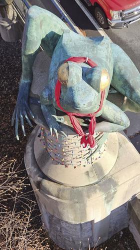 Welcome Sight: Bridge frogs decorated for holidays | News ...