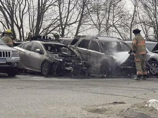 Car fire breaks out in Lyman Memorial HS parking lot | News ...