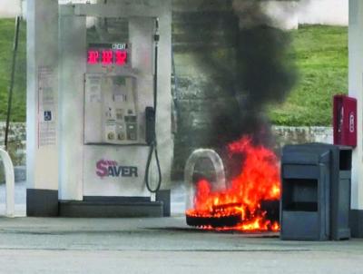 Dirt bike in Willimantic catches fire at gas station | News ...
