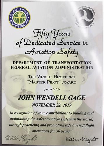 Local pilot recognized for 50 years of aviation safety | News ...