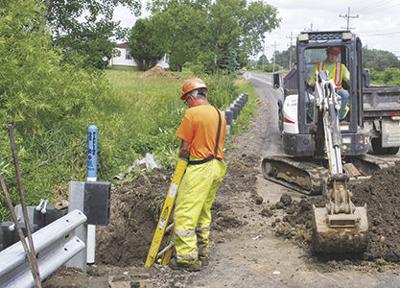 Guide rail construction mishap causes broken gas line | News ...