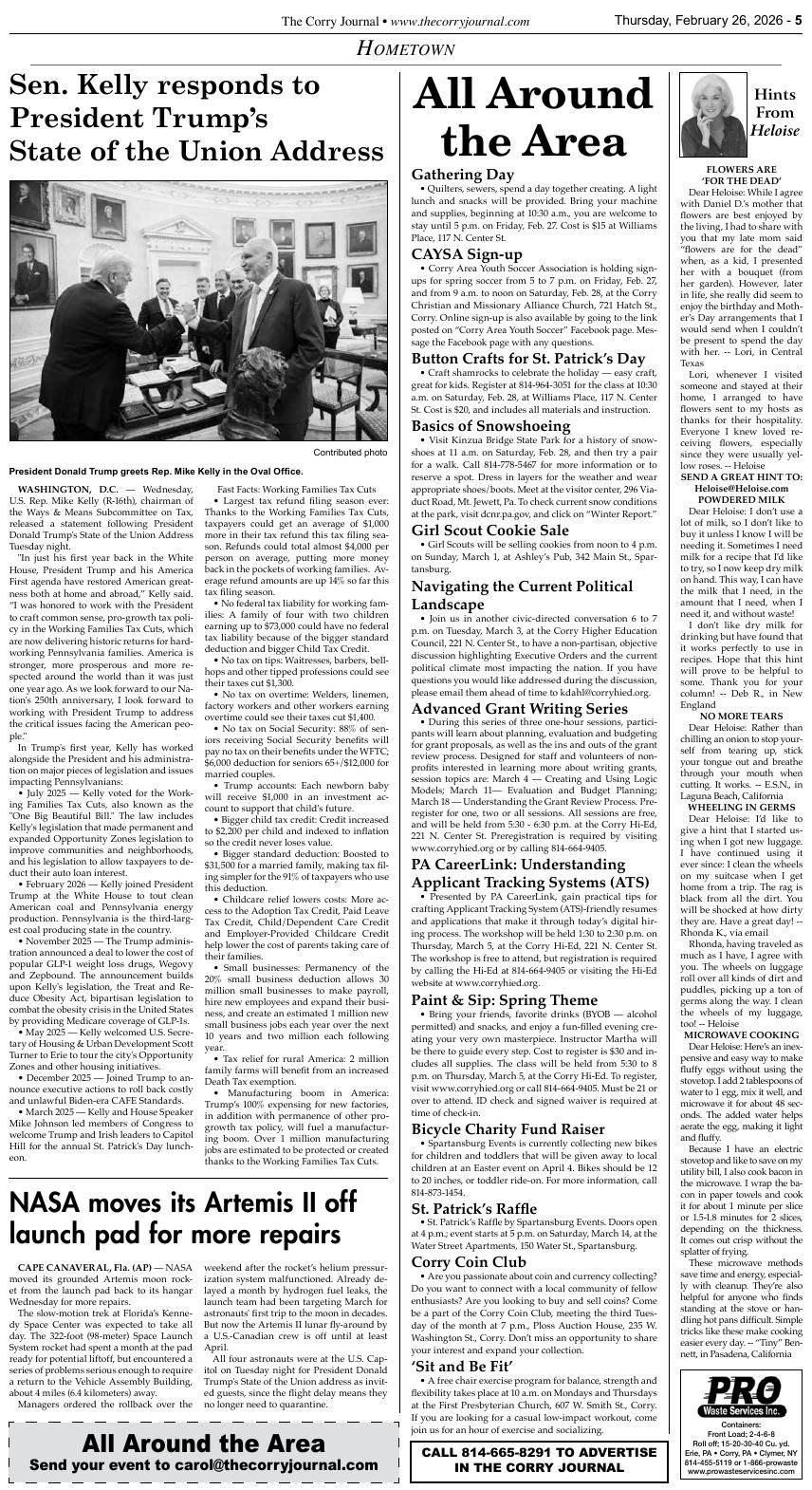 Page 5 - THURS. 2-26-26 HMT | The Corry Journal | thecorryjournal.com