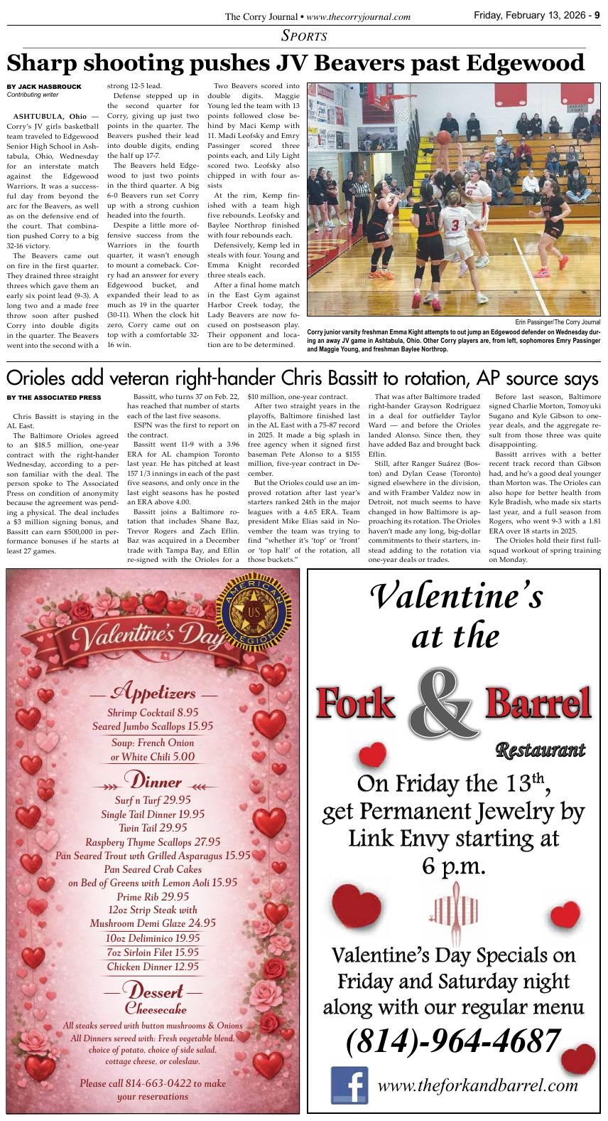 Page 9 - FRI. 2-13 NEWS-OR-SPORTS | The Corry Journal | thecorryjournal.com