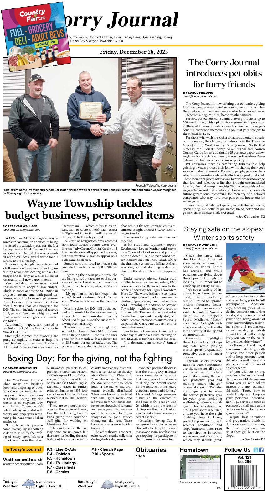 Page 1 - FRI. 12-26 | The Corry Journal | thecorryjournal.com