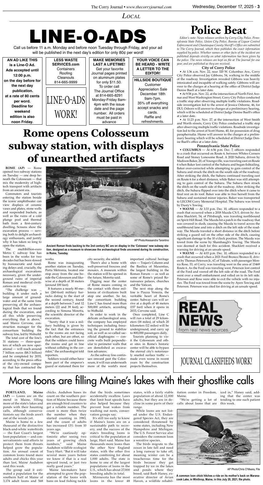 Page 3 - WED. 12-17 LOCAL | The Corry Journal | thecorryjournal.com