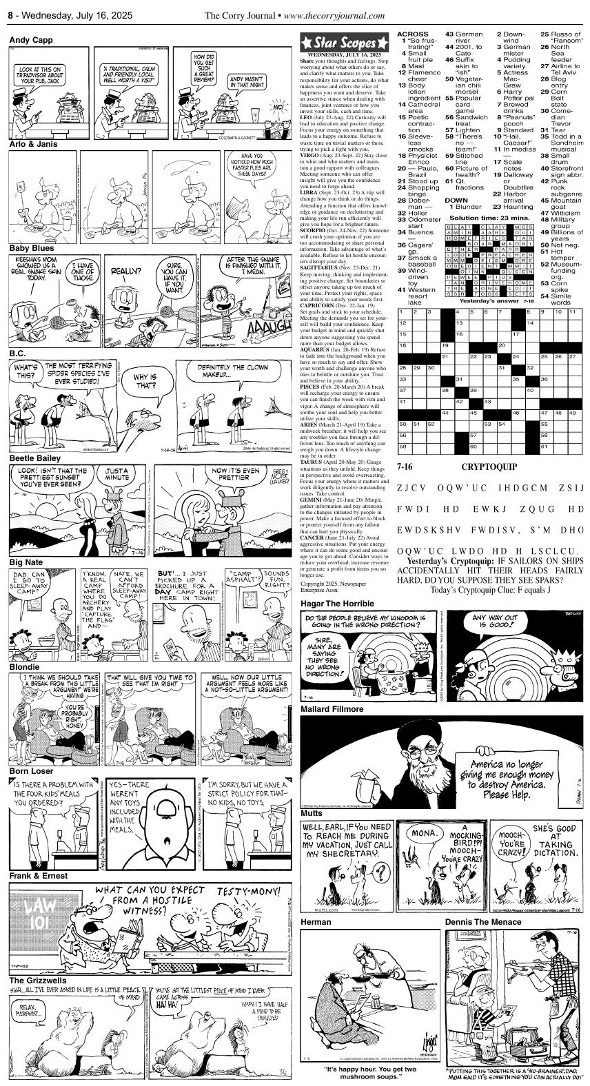 Page 8 - WED. 7-16 COMICS | The Corry Journal | thecorryjournal.com