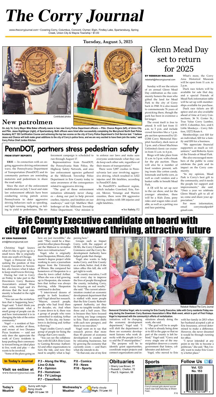 Page 1 - TUES. 8-5 | The Corry Journal | thecorryjournal.com