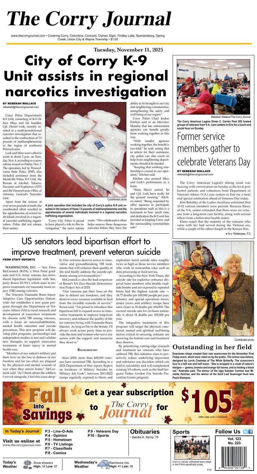 Page 1 - TUES. 11-11 | The Corry Journal | thecorryjournal.com